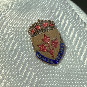 WWII Canada General Service Pin, Enameled, Screw Back Vintage 1939-1945 ...