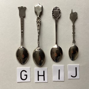 Silver Plated Tourist Spoons Souvenirs Collectors Travel - Etsy