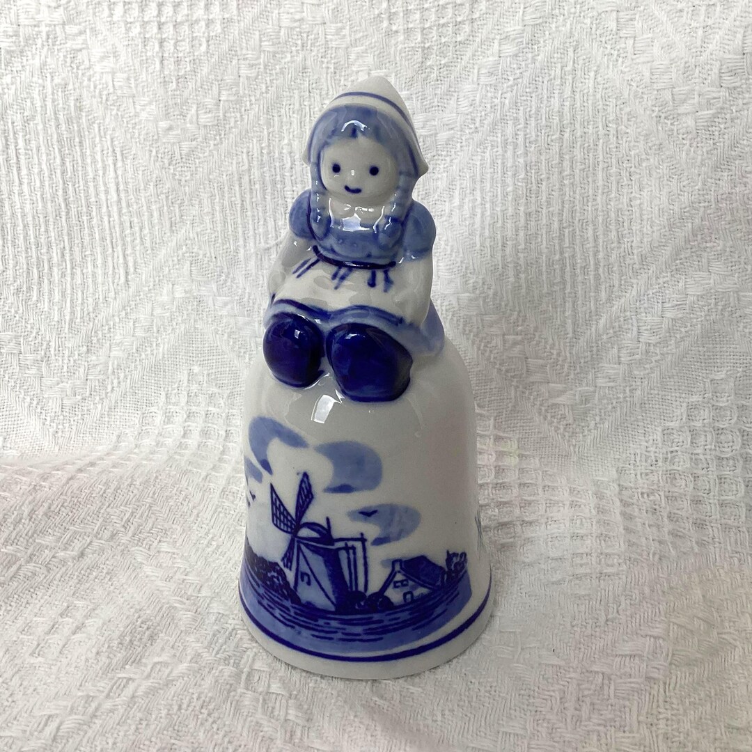 Vintage Dutch Girl Delft Blue Bell, Made in Netherlands, 1960s - Etsy