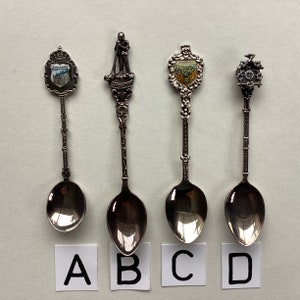 Silver Plated Tourist Spoons Souvenirs Collectors Travel - Etsy