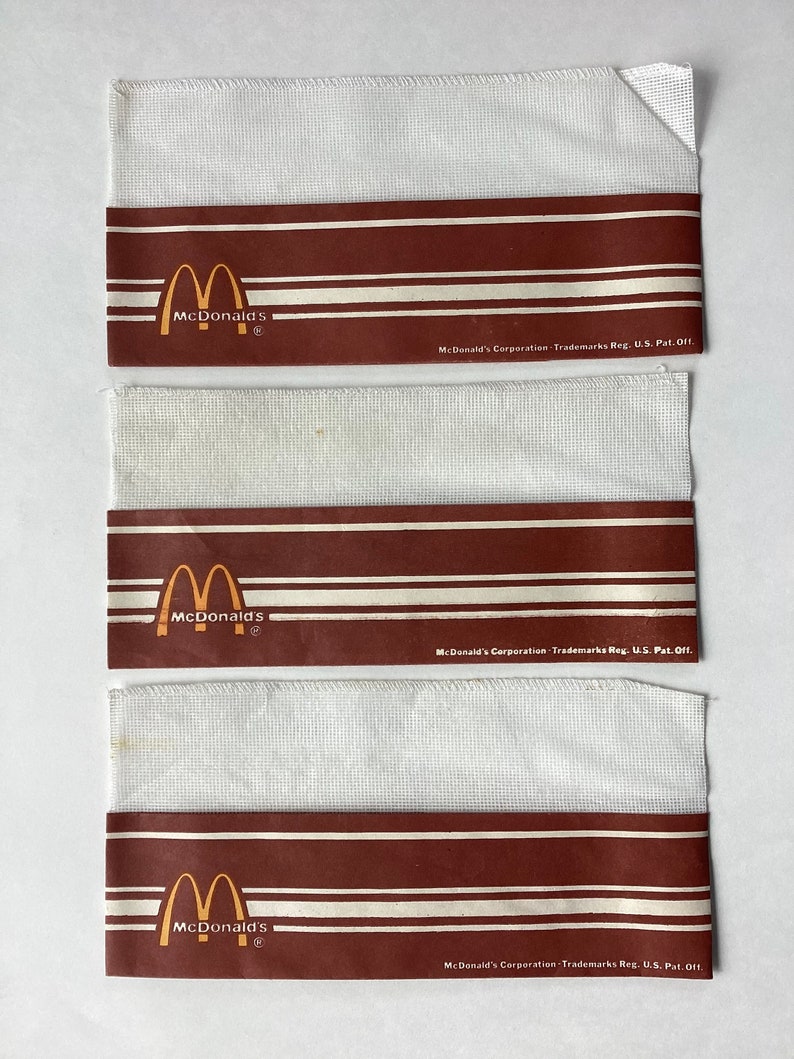 1979 3 Mcdonald's Employee Hats Paper & Mesh Vintage Fast Food Wear - Etsy