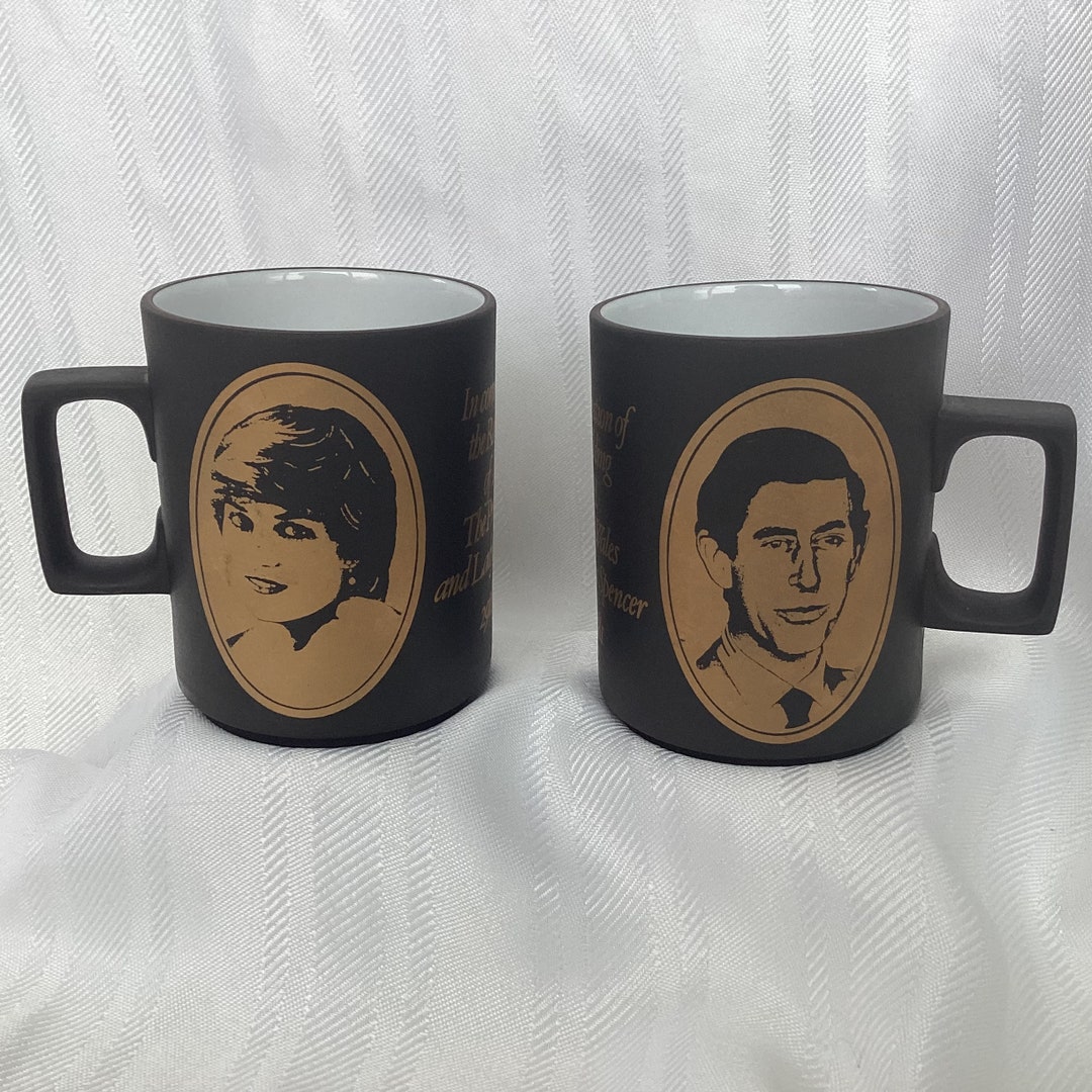 1981 2 Prince Charles, Lady Diana Royal Wedding Mugs, Lancaster ...