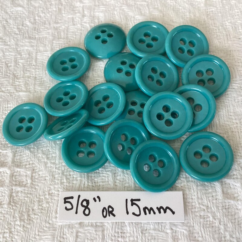 Teal Buttons - Etsy