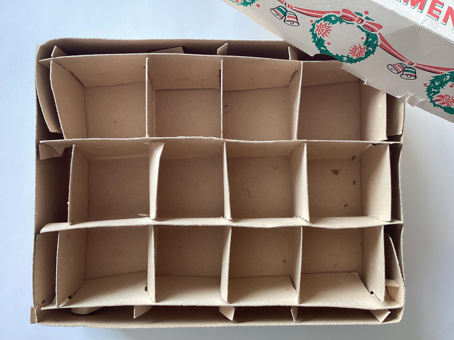 Vintage Christmas Tree Ornament Box, Poland, Holds 12 - No Contents ...