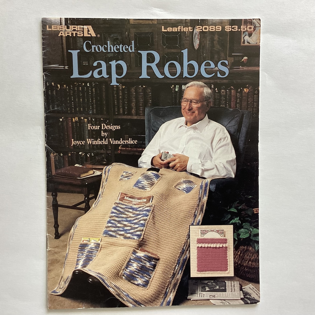 Lap Robes Crocheted Pattern Book Leisure Arts 2089 Vintage 1991 - Etsy