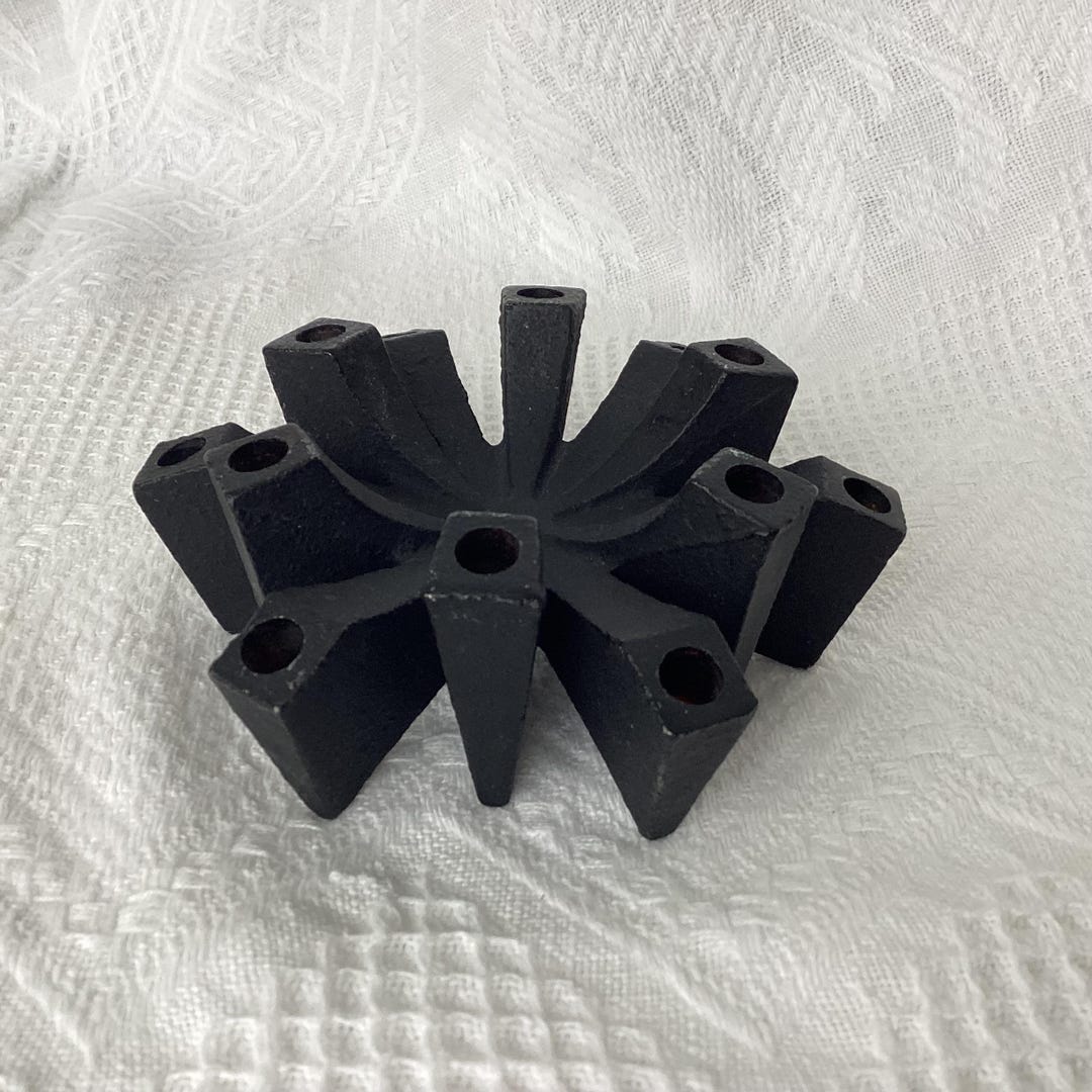 Hallmark Crown Logo Cast Iron Candle Holder MCM, Made in Japan Vintage ...