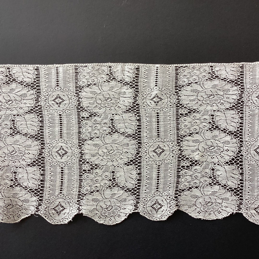 Leavers Machine Lace 7.5 Wide Flat, Mid Century Vintage, Cream Color, 4 ...