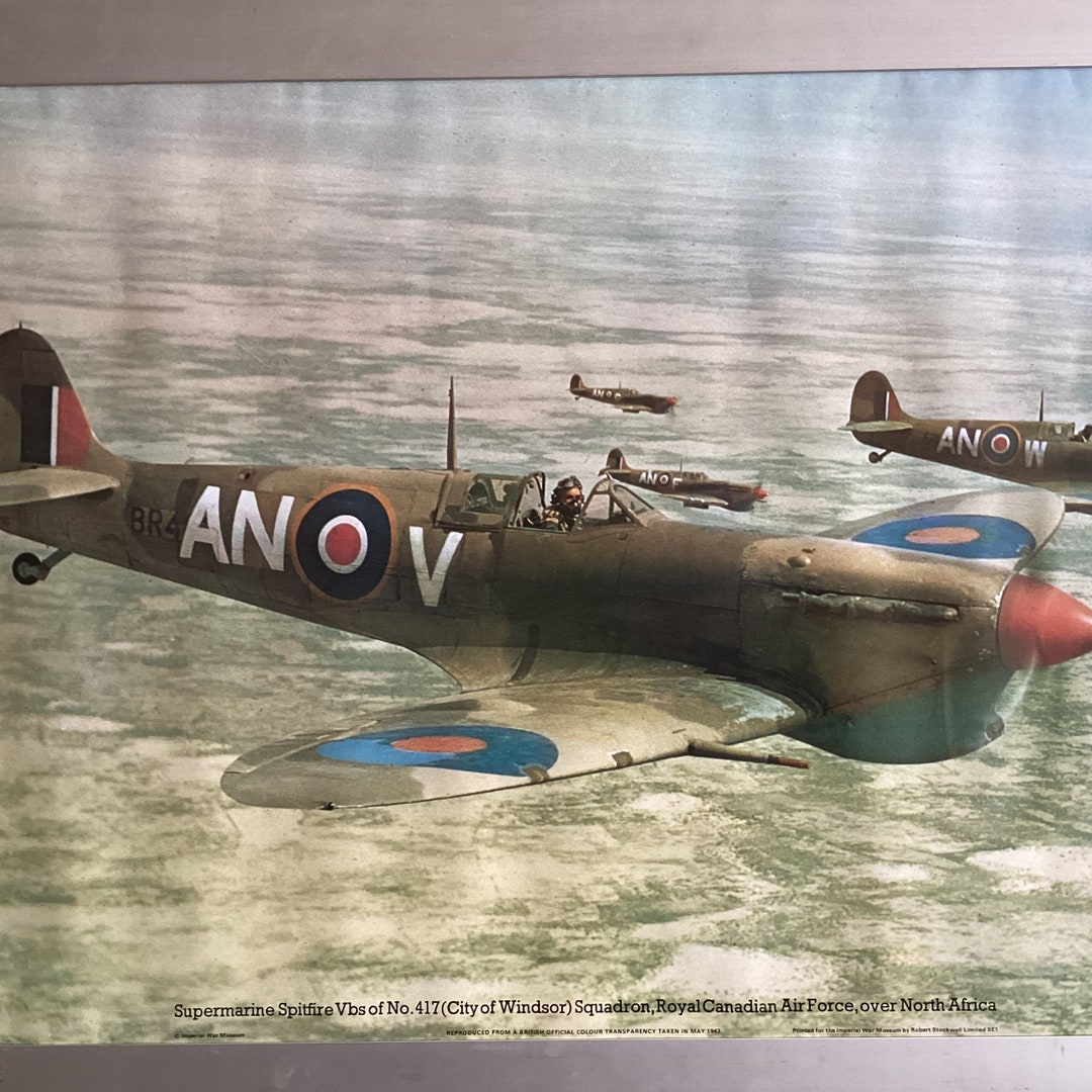 Supermarine Spitfire #417, Royal Canadian Air Force, Aviation Print ...