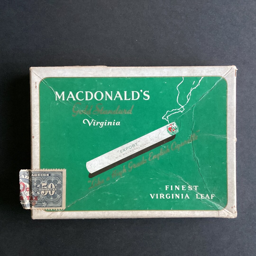 Macdonalds Export 50 Count Cigarette Paper Box With Excise - Etsy
