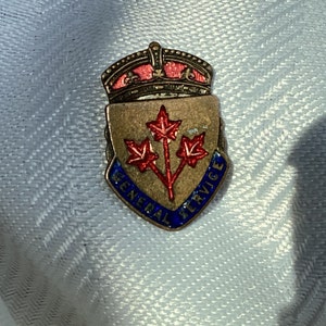 WWII Canada General Service Pin, Enameled, Screw Back Vintage 1939-1945 ...