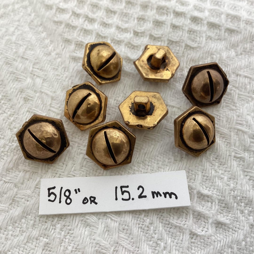Vintage Domed Head 8 Screw & Nut Buttons, Steampunk Style - Etsy