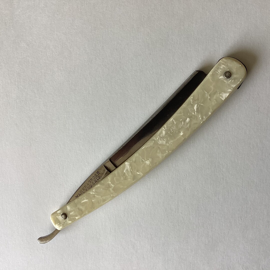 Maher & Grosh Straight Razor Master Piece Pearl Handle CHIPPED Blade ...