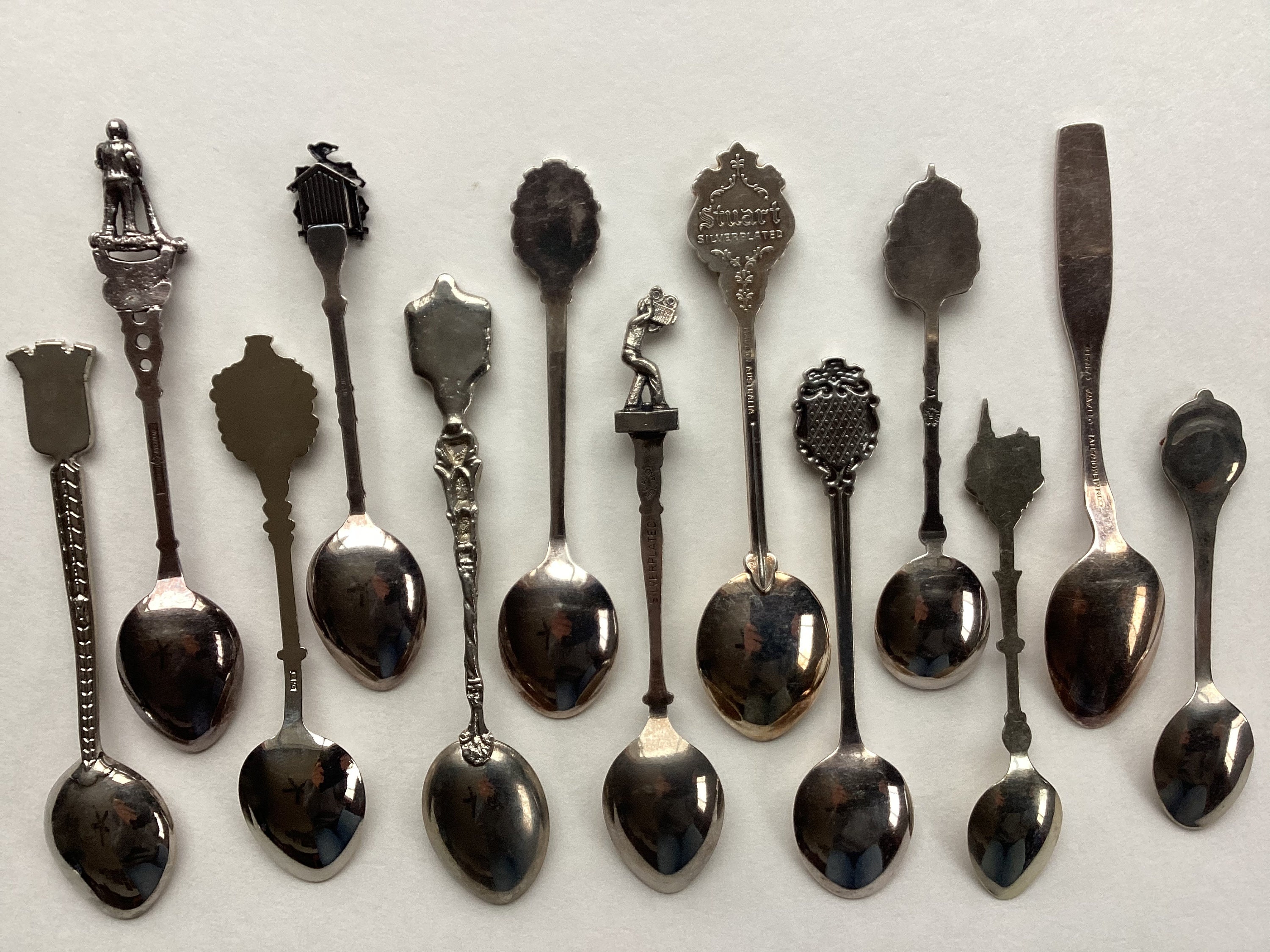 Silver Plated Tourist Spoons Souvenirs Collectors Travel - Etsy