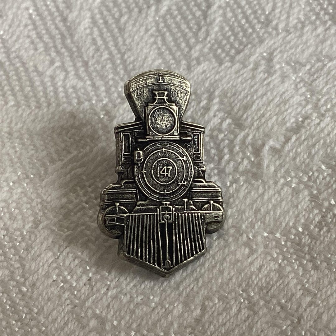 Vintage Locomotive Train Pin, Antiqued Silver Tone, Engine 147 - Etsy
