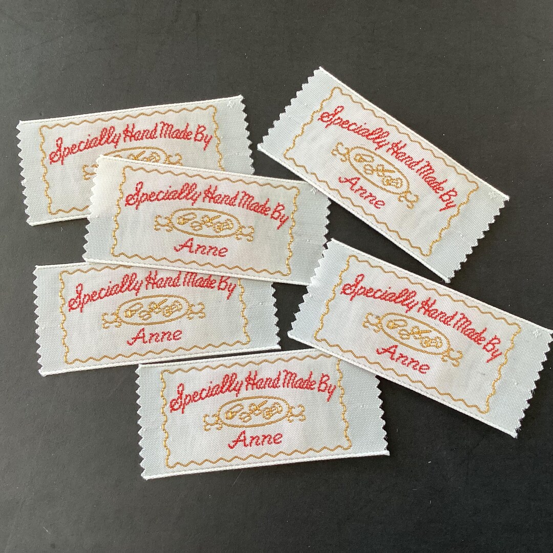 Anne Personalized 6 Woven Labels, Washable, Sew on 1960s or 1970s ...