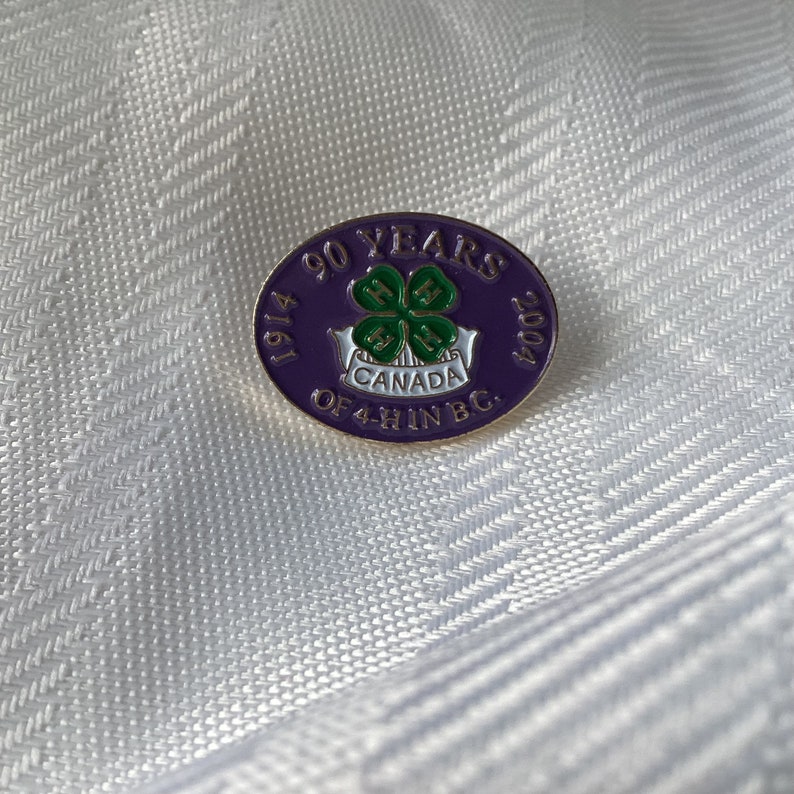 4H Enameled Pin Badge, 90 Years in B.C. 1914-2004 Vintage Canada - Etsy