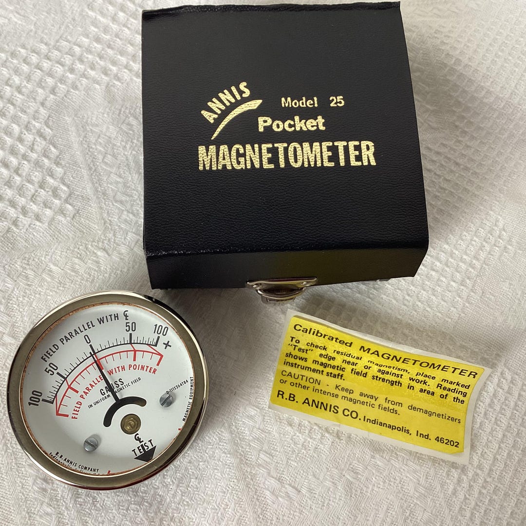 Magnetometer Annis Pocket 25 Model, in Original Case, Made in Indiana ...