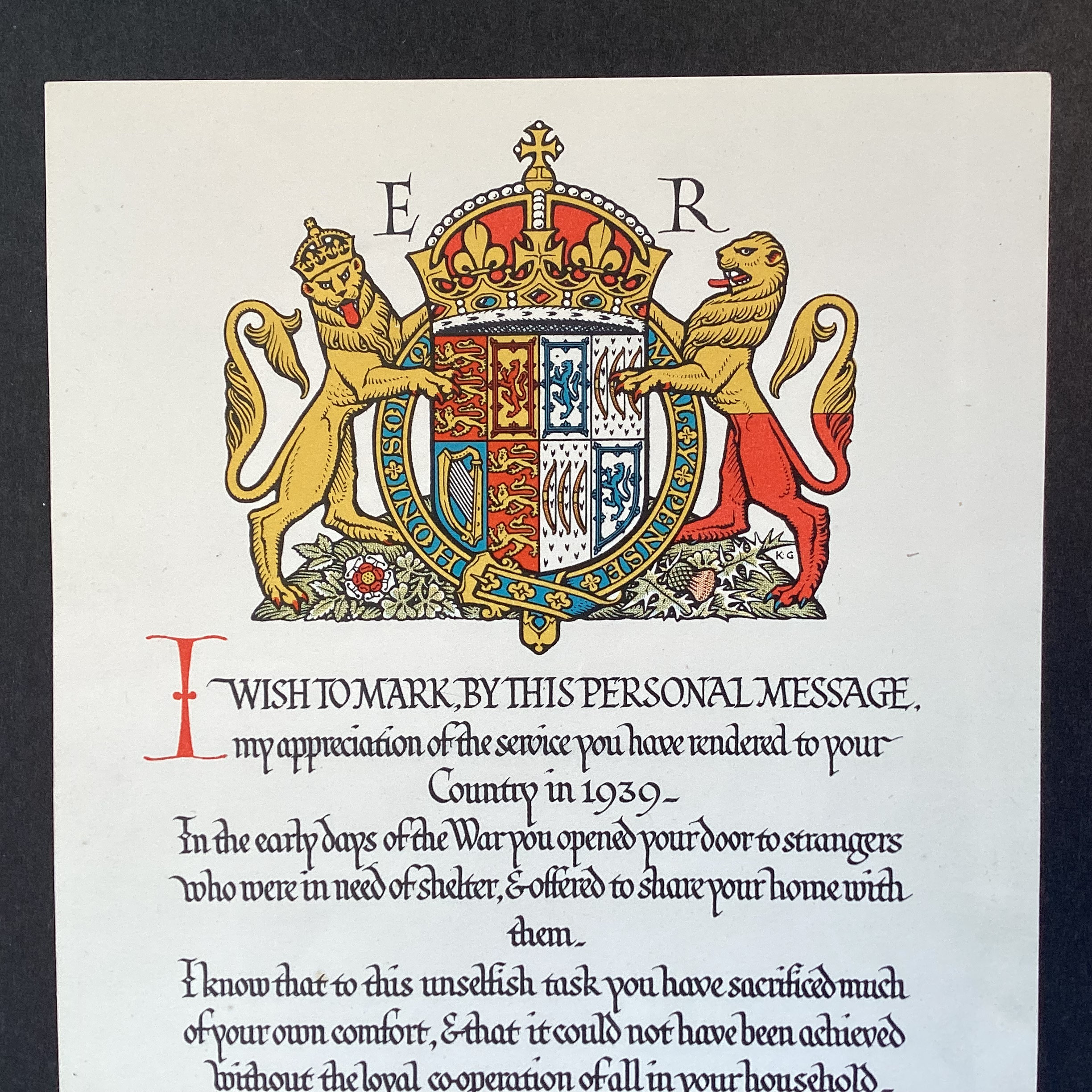 1939 Letter From Queen Elizabeth I Signed in Original - Etsy