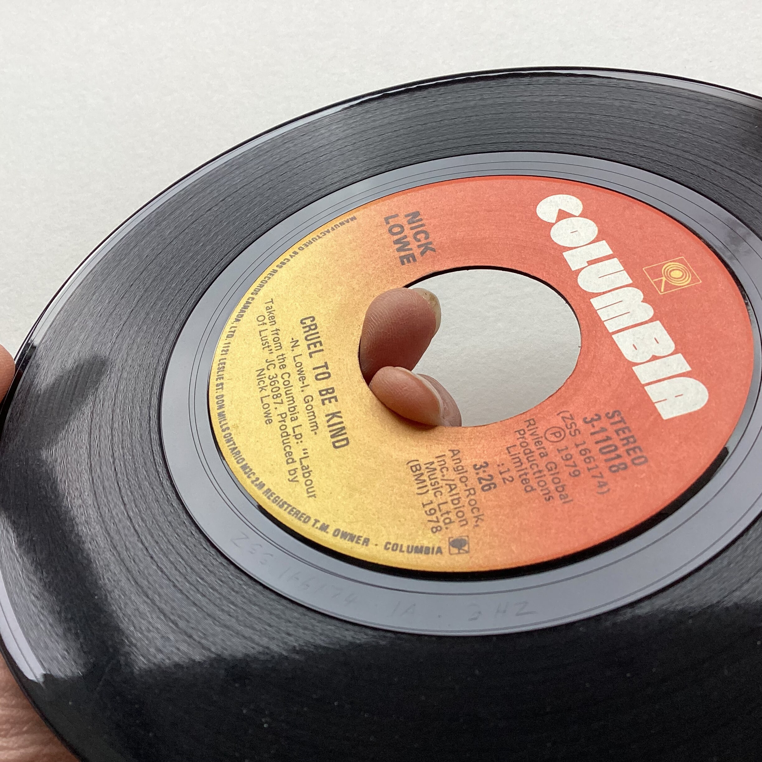 Nick Lowe / Cruel to Be Kind 45 RPM 1979 Columbia CBS Records Canada 3 ...