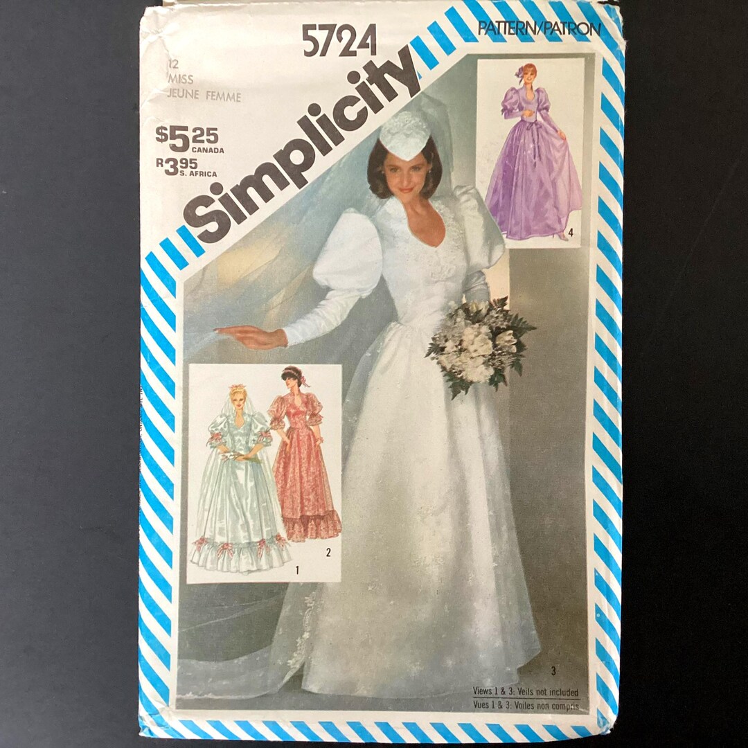 Simplicity 5724 Bride & Bridesmaid Dresses Sewing Pattern: Size 12 ...