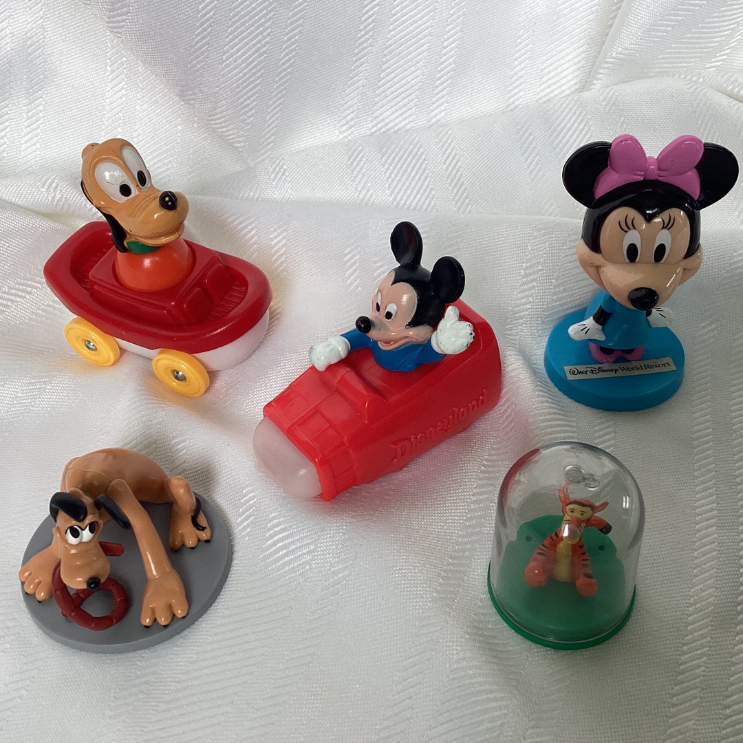 Vintage 5 Disney Toys Mickey Viewfinder, Minnie Bobble Head, Pluto Pvc ...