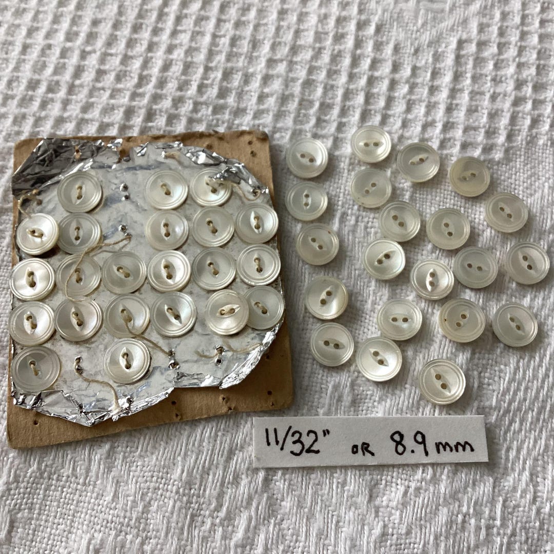Antique Mother of Pearl 43 Buttons, Small White Shell, (9mm) - Etsy