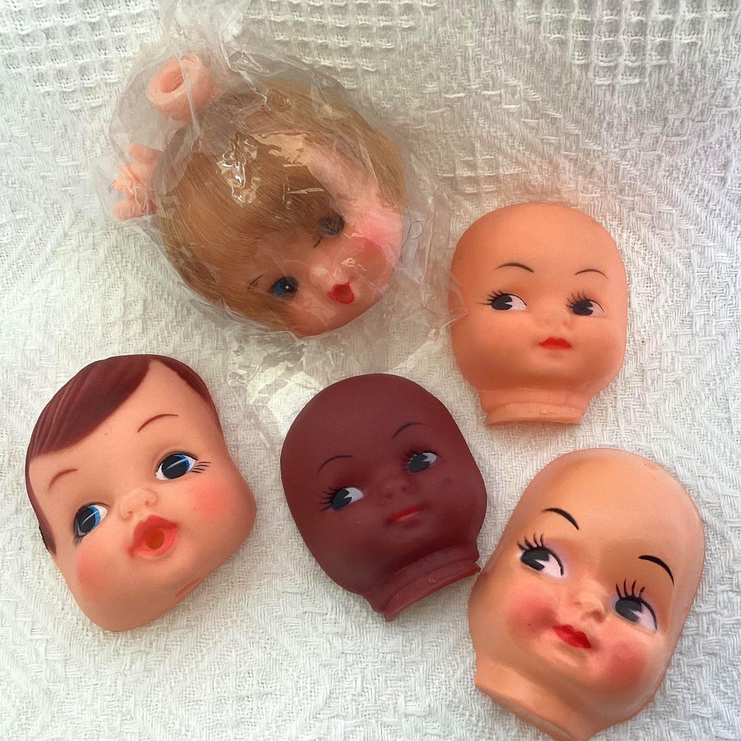 Vintage Baby Doll Faces, Lot of 5, 1970s Hong Kong - Etsy