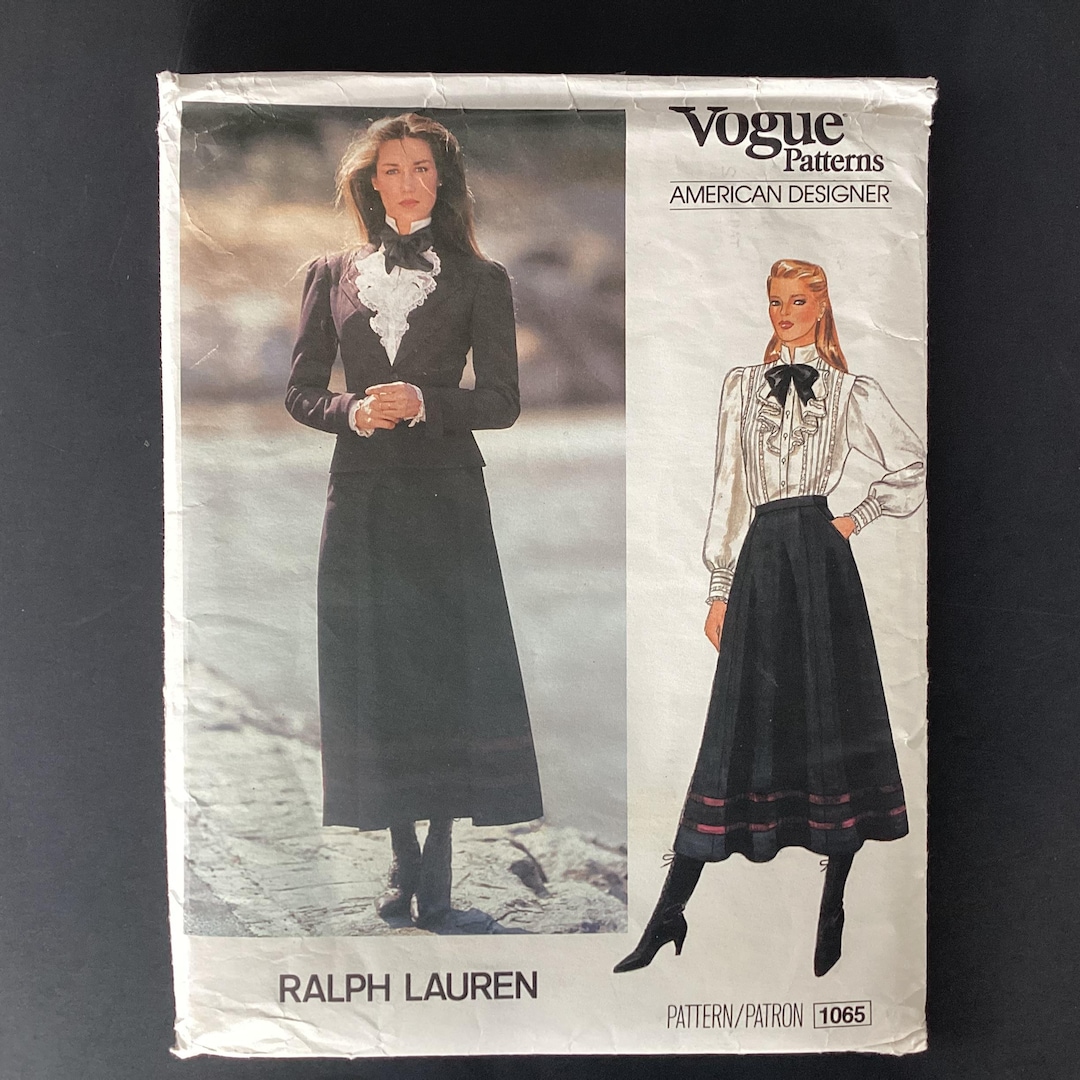 Vogue Ralph Lauren Pattern Jacket, Skirt and Blouse Size 12, 1065 Uncut ...