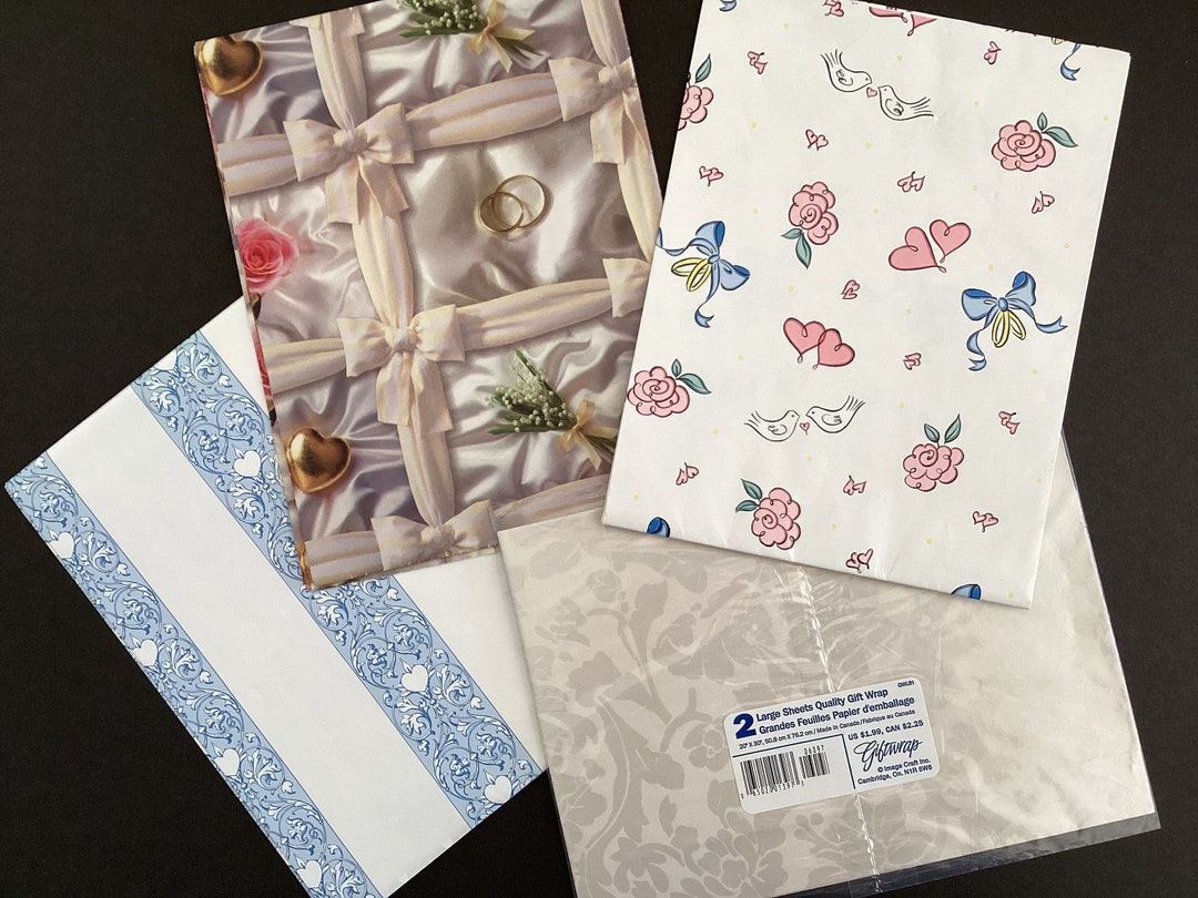 Vintage Wedding Gift Wrapping Paper 5 Sheets Image Craft & AGC - Etsy
