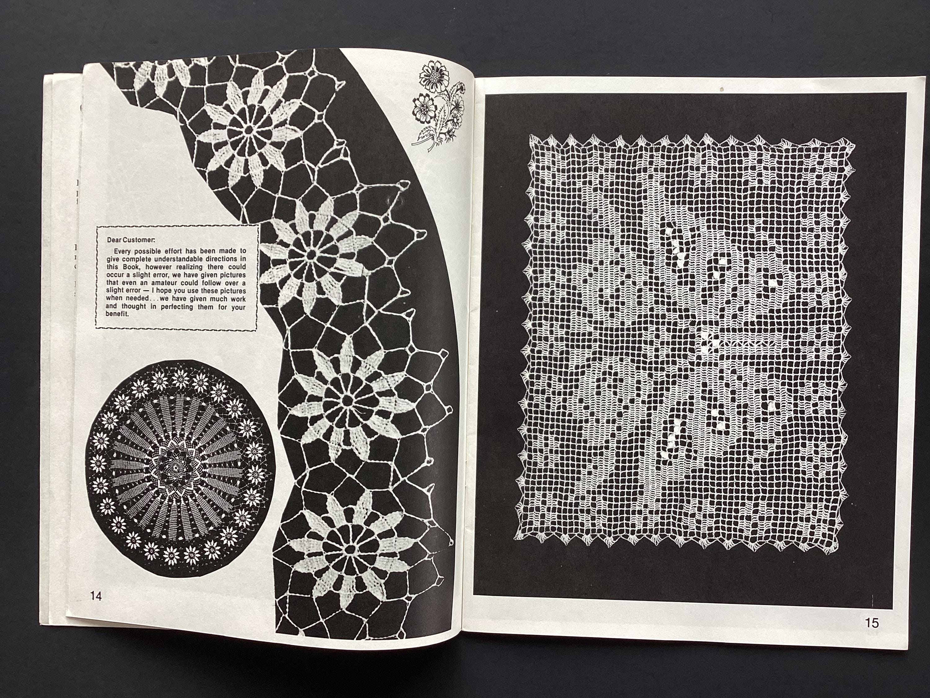 Crochet Doilies Pattern Book Vol 45 Hiddleson 1970s Vintage Designs - Etsy