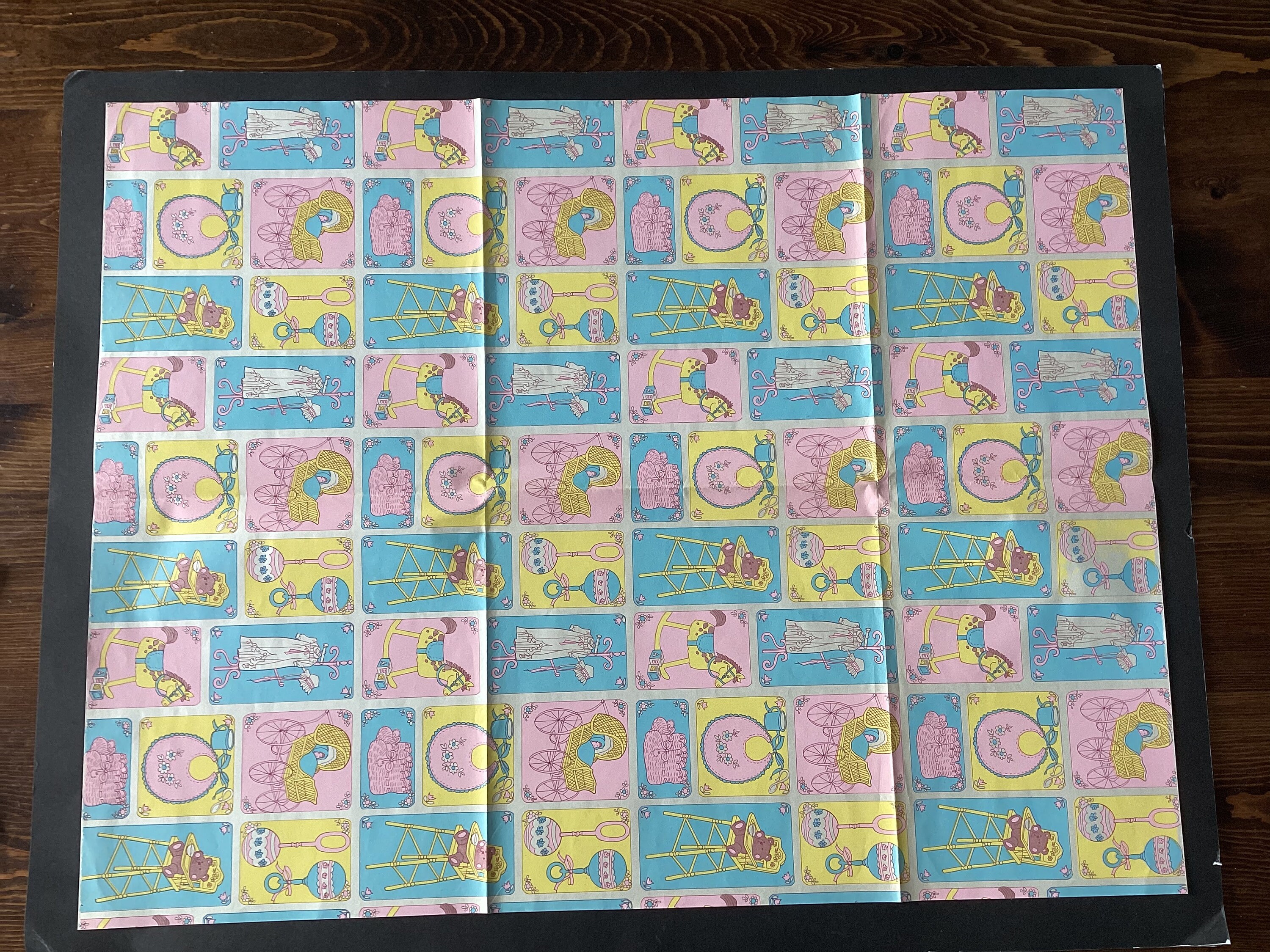 Vintage Baby Wrapping Paper 6 Sheets Assorted Designs Cute - Etsy