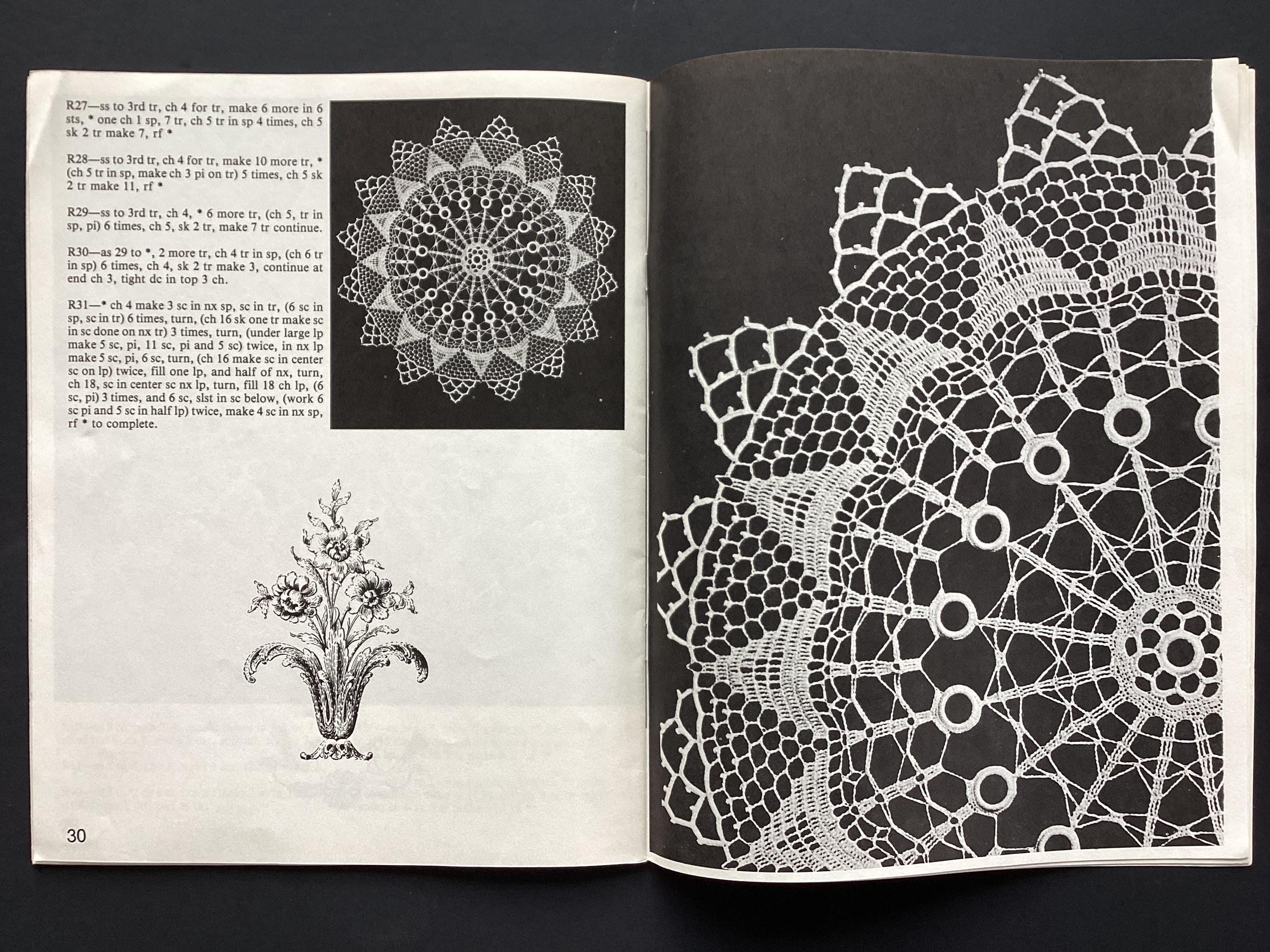 Crochet Doilies Pattern Book Vol 45 Hiddleson 1970s Vintage Designs - Etsy