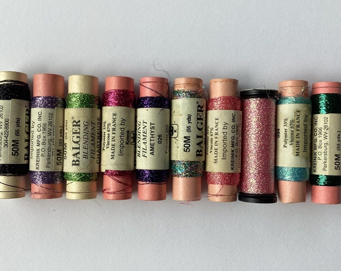 Kreinik Balger Blending Filament Made in France 1980s Full Spools 50m ...