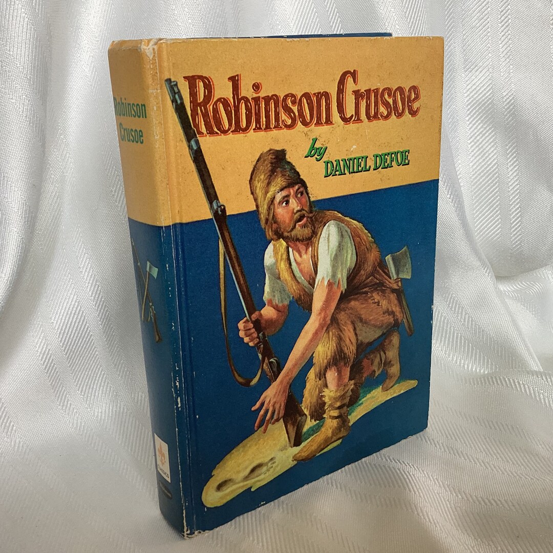 1955 Robinson Crusoe by Daniel Defoe 1955 Vintage Hardcover Whitman ...