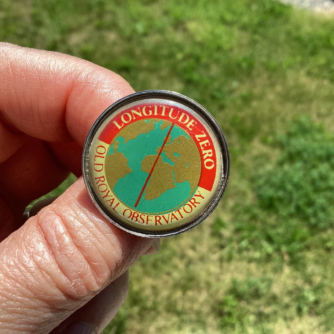Vintage Old Royal Observatory Hat Lapel Pin, Enameled With Epoxy Dome ...