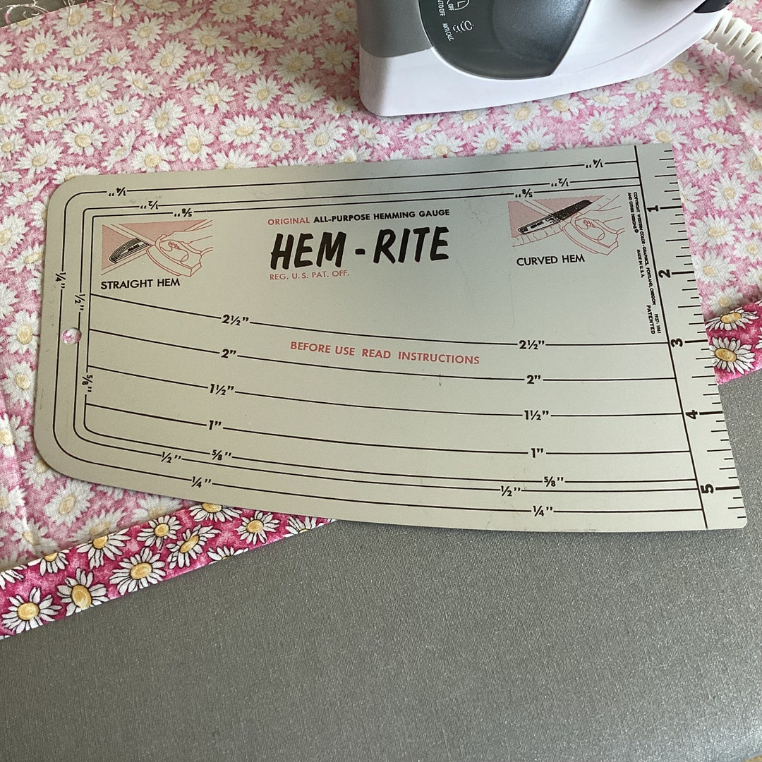 Hem-rite Hemming Gauge Vintage 1960s Aluminum, Made in USA Tool for ...