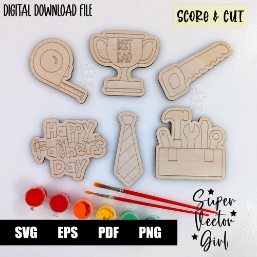 Father's Day Magnet DIY Kit Svg for Laser digital File - Etsy