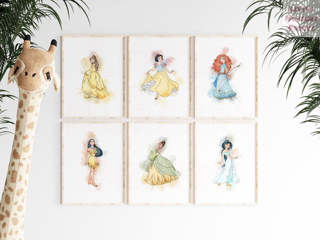Princess Wall Art, Princess Nursery, Princess Room Decor, Princess Wall ...