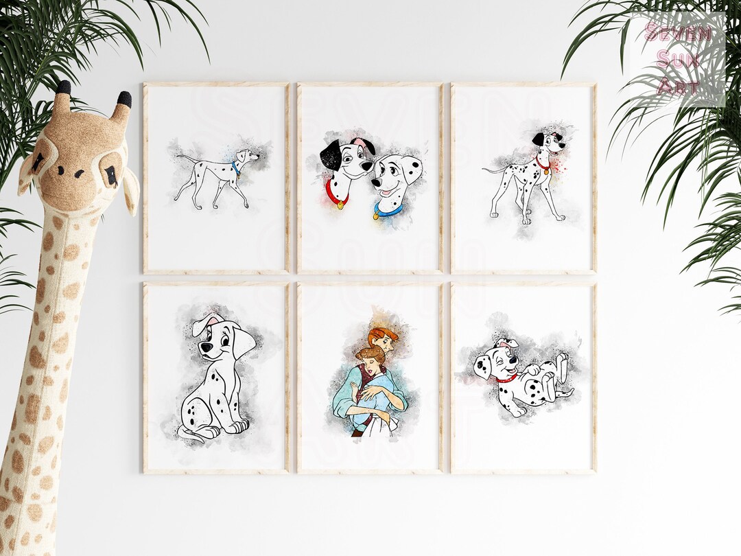 101 Dalmatians Printable Wall Art Work 101 Dalmatians Nursery Prints ...