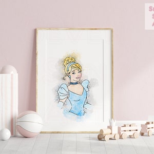 Princess Wall Art, Princess Nursery, Princess Room Decor, Princess Wall ...