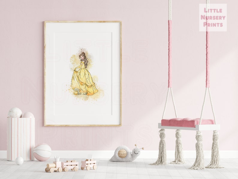 Princess Wall Art Princess Nursery Princess Room Decor - Etsy