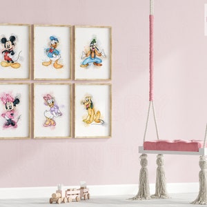 Mickey Mouse Art,mickey Wall Art, Minnie Mouse Nursery, Minnie Mouse ...