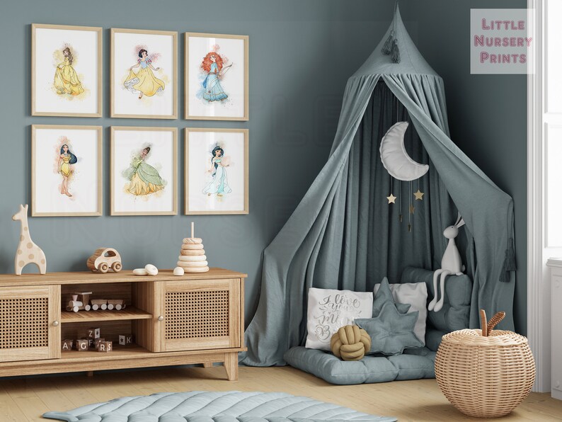 Princess Wall Art Princess Nursery Princess Room Decor - Etsy