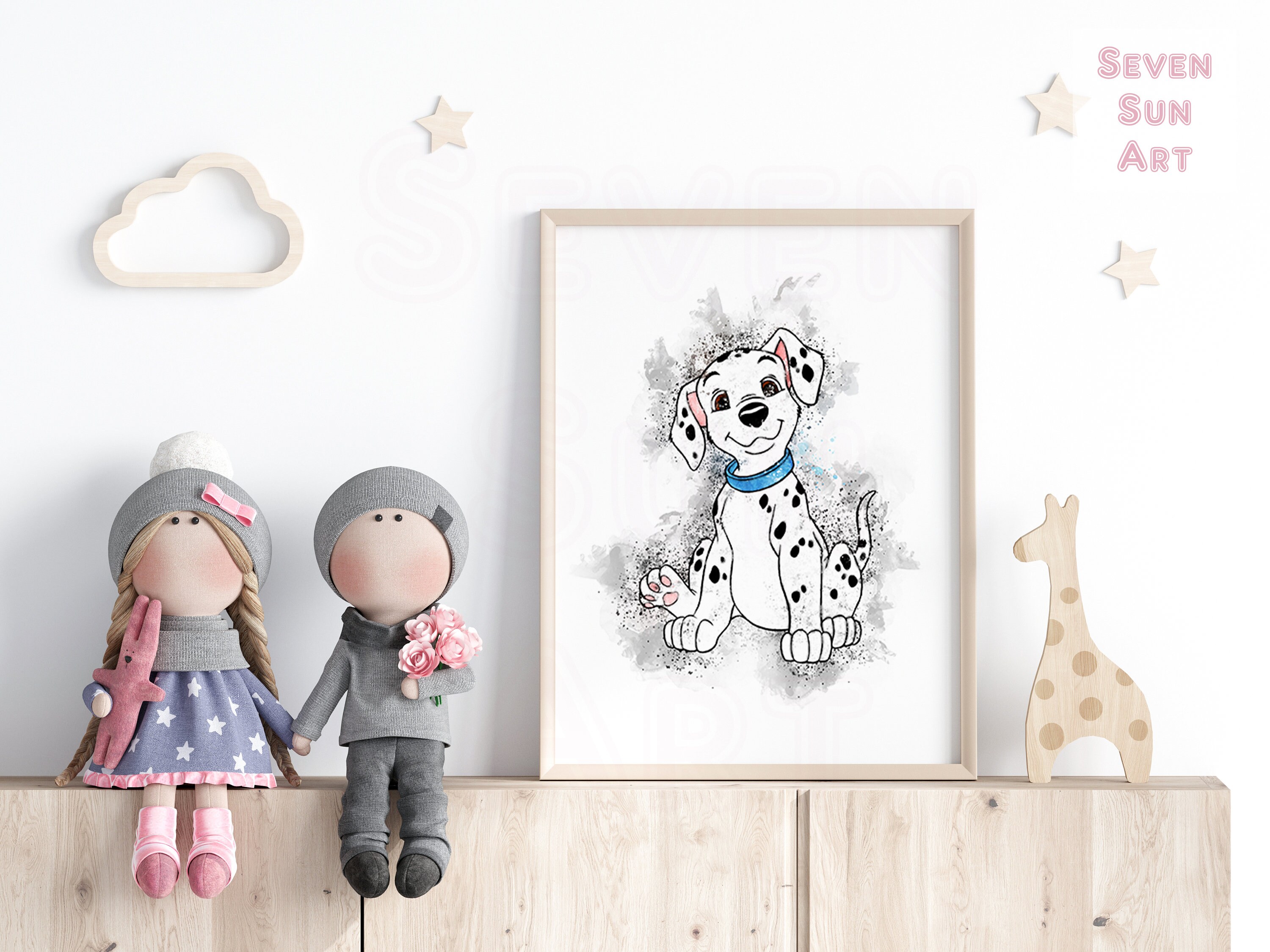 101 Dalmatians Printable Wall Art Work 101 Dalmatians Nursery - Etsy