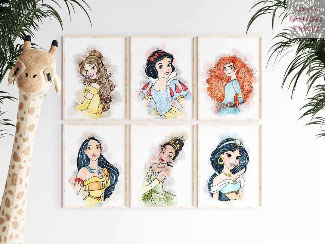 Princess Wall Art, Princess Nursery, Princess Room Decor, Princess Wall ...
