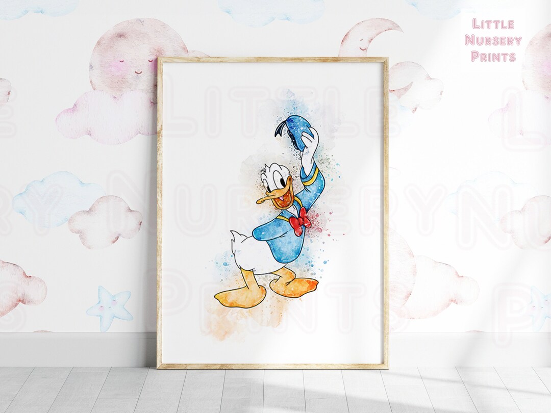 Donald Duck Wall Art, Donald Duck Art, Mickey Nursery Decor, Mickey ...