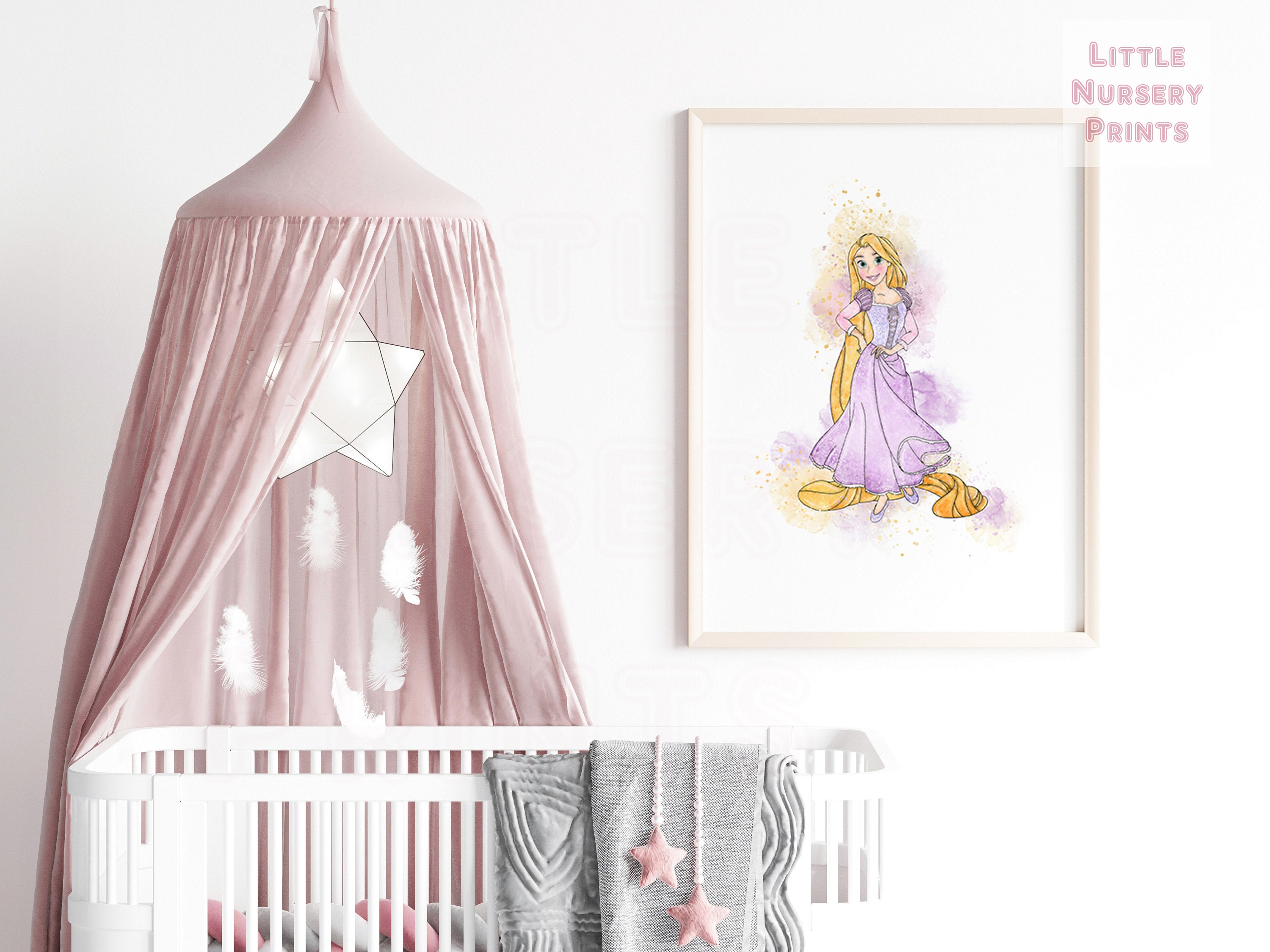 Princess Wall Art, Princess Nursery, Princess Room Decor, Princess Wall ...