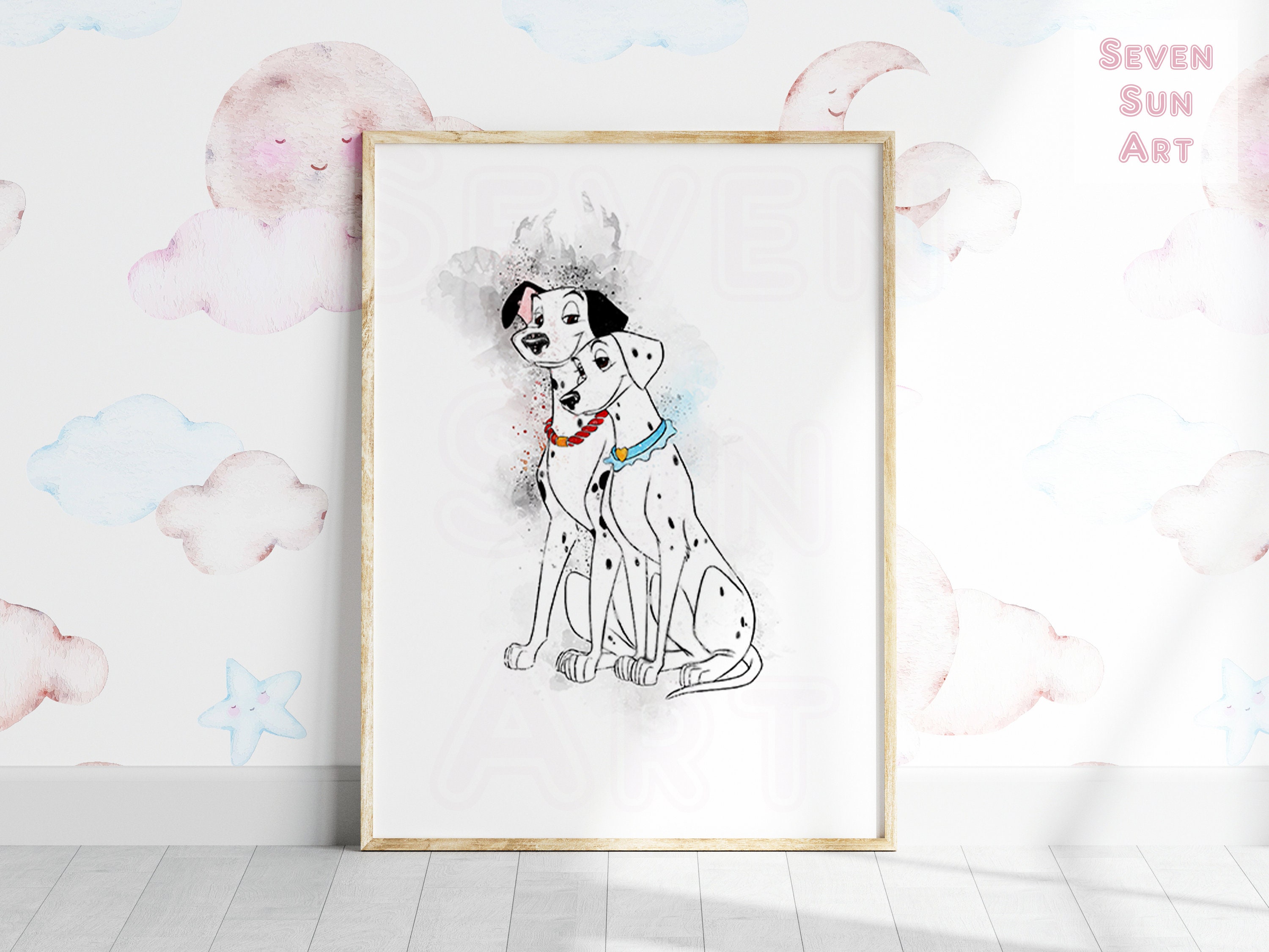 101 Dalmatians Printable Wall Art Work 101 Dalmatians Nursery Prints ...