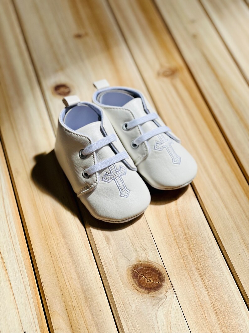 Baby Boys Cross Baptism Shoes, Boys Satin Baptism Shoes, Baby Boys ...