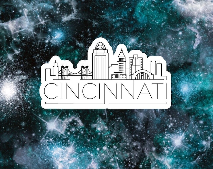 Cincinnati Skyline Art Print Notecards Cincinnati Poster, Cincinnati ...